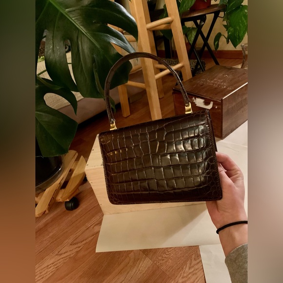 LEDERER de Paris | Bags | Crocodile Alligator Vintage Lederer Handbag ...